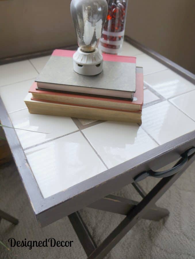 Repurposed Folding Accent Table/ Serving Tray/ Luggage Rack