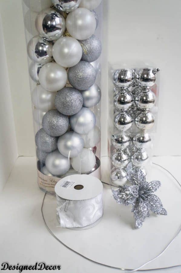 Silver Bulb Wreath and Silver Frame!