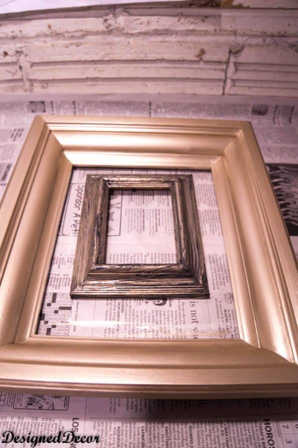 Repurposed Picture Frames with Modern Masters Paint!