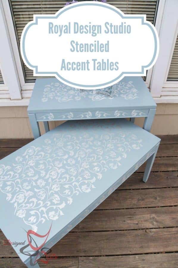 Stenciled Accent Tables ~ #RoyalDesignStudio - Designed Decor