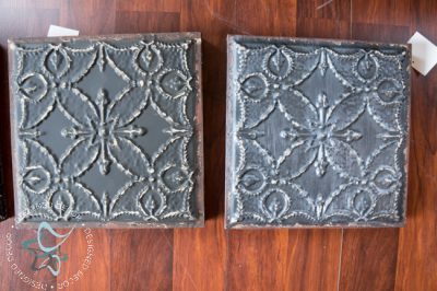 DIY Rustic Metal Tile Wall Decor!