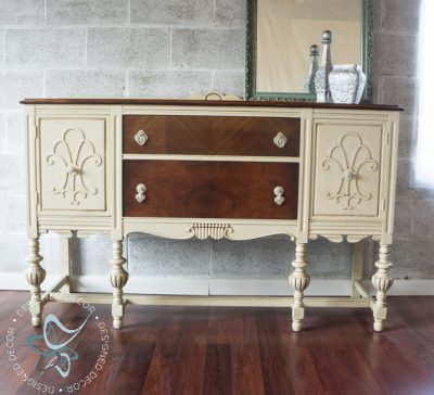 Painted Colonial Revival Dining Set and Buffet