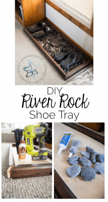 River Rock DIY Shoe Tray