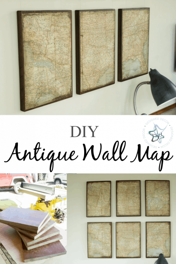 DIY Antique Wall Map