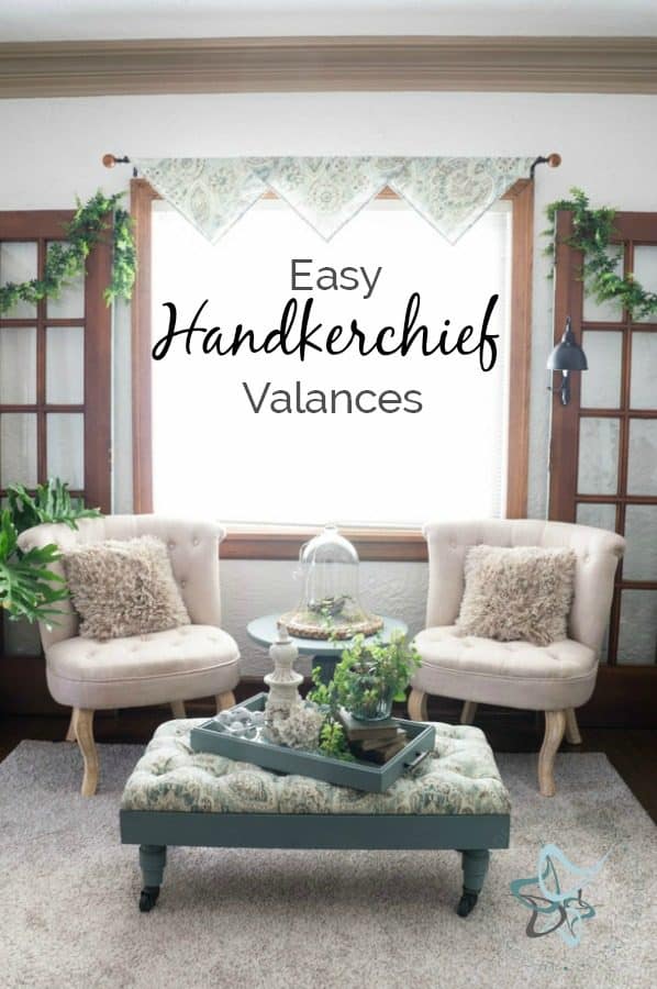 DIY Handkerchief Window Valances - Designed Decor