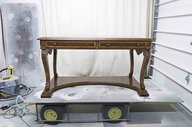 Easily add Beauty to an Office with a Painted Desk Makeover