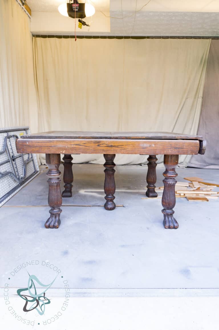 Easily enhancing the age of an antique table