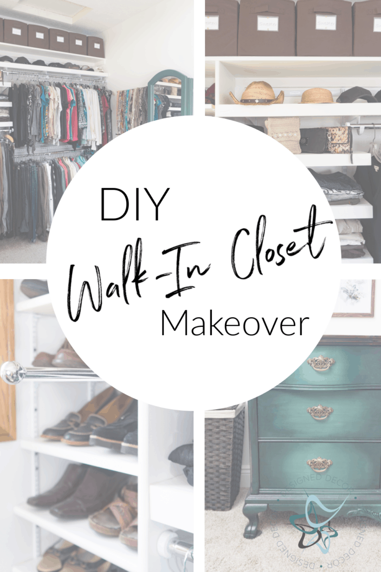 A practical DIY walk-in closet makeover on a budget