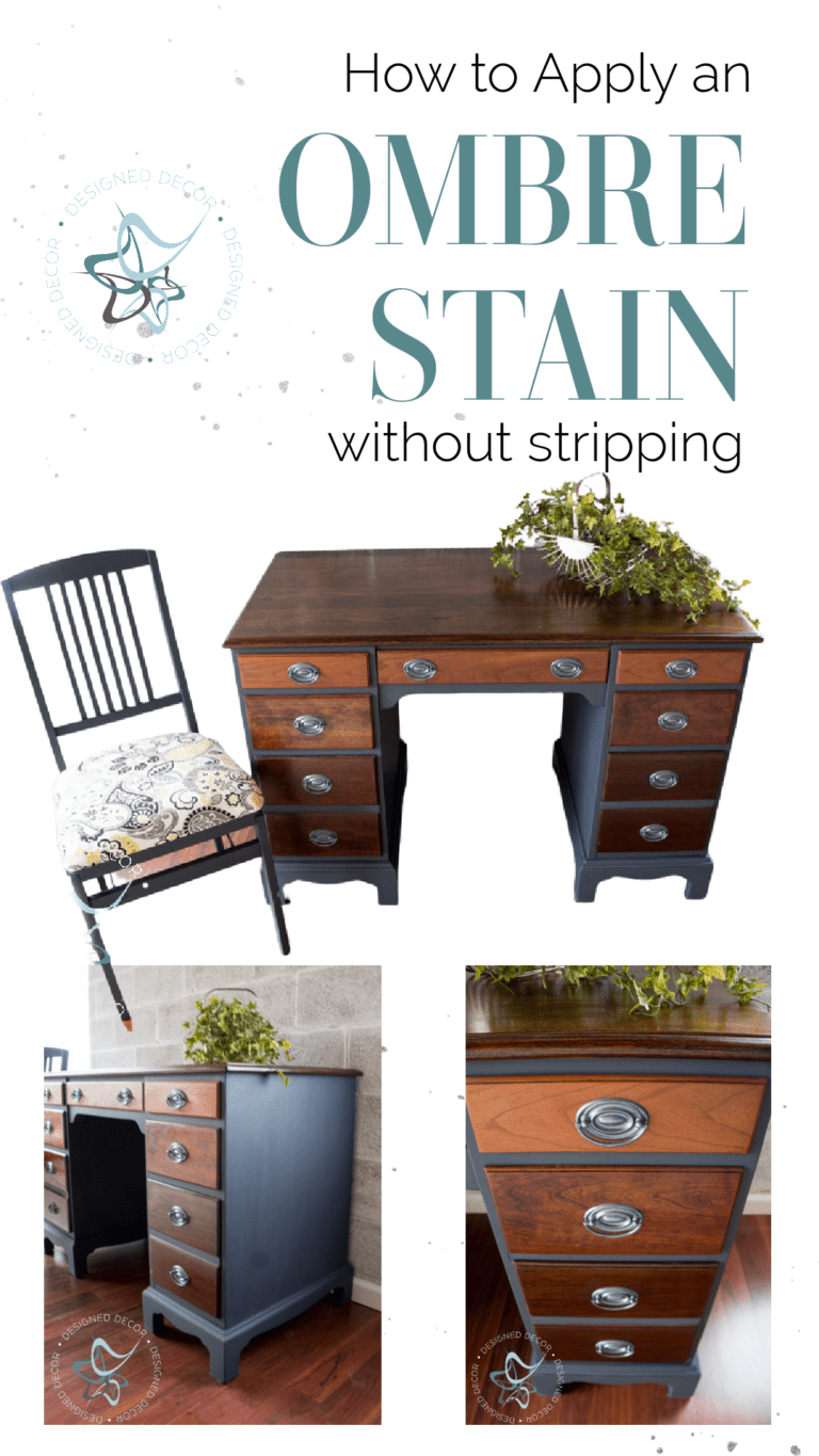 Easy DIY Ombre stain finish with no stripping