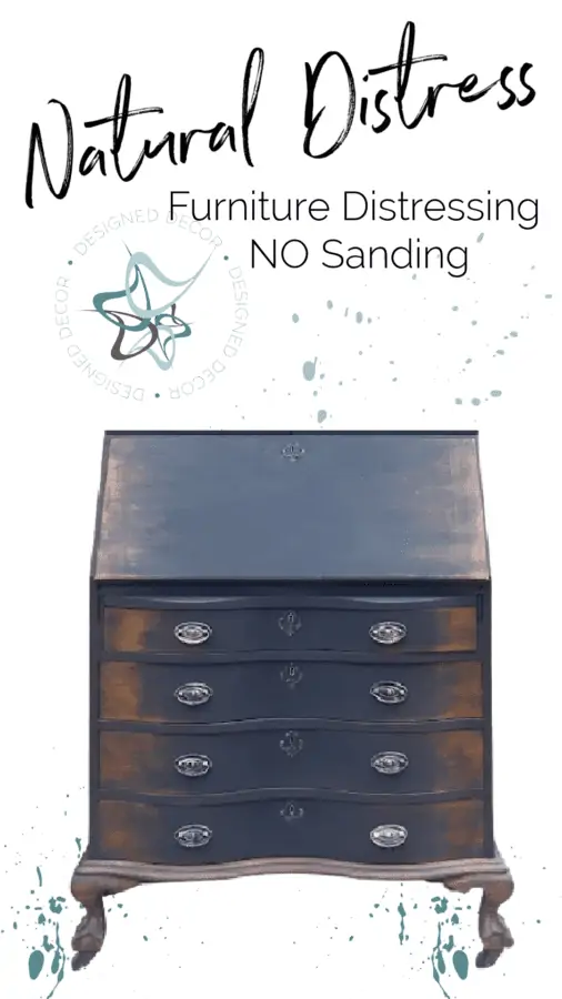 Learn how to achieve an easy natural finish furniture distressing technique