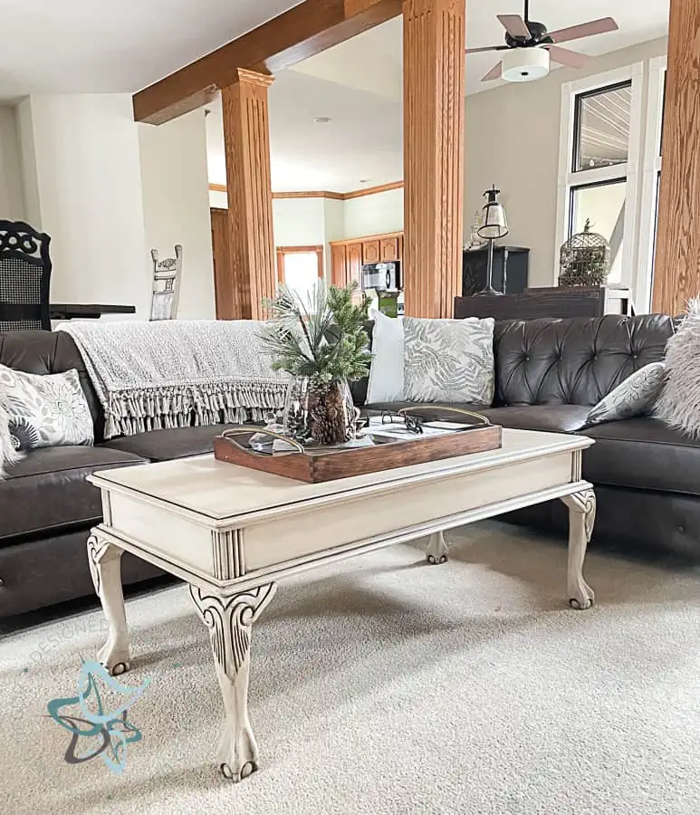 Beautiful vintage hand painted buffet with a hidden keyboard