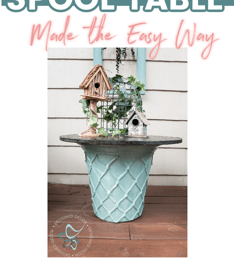 Easy Outdoor Repurposed Wooden Spool Table- anyone can do